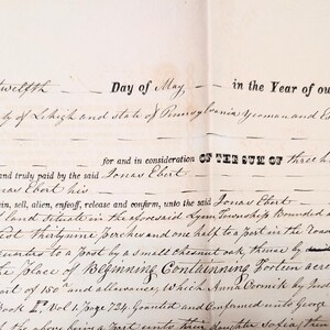 1831, Antique Property Deed, Original, Large, 18.50"x22.60", Antique ...