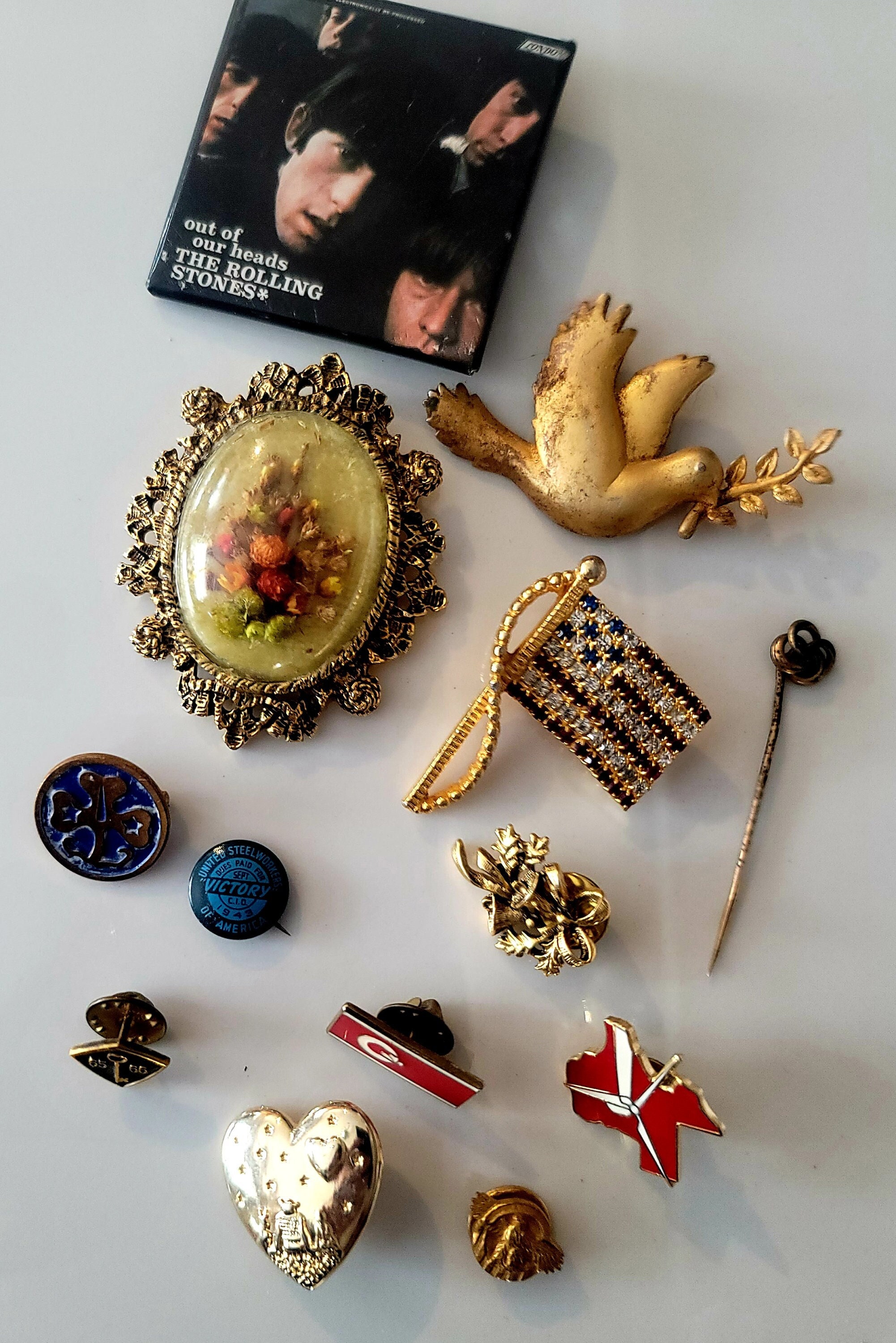 1920-1980, Vintage Pins, Collection of 13, Antique Brooch, Vintage ...