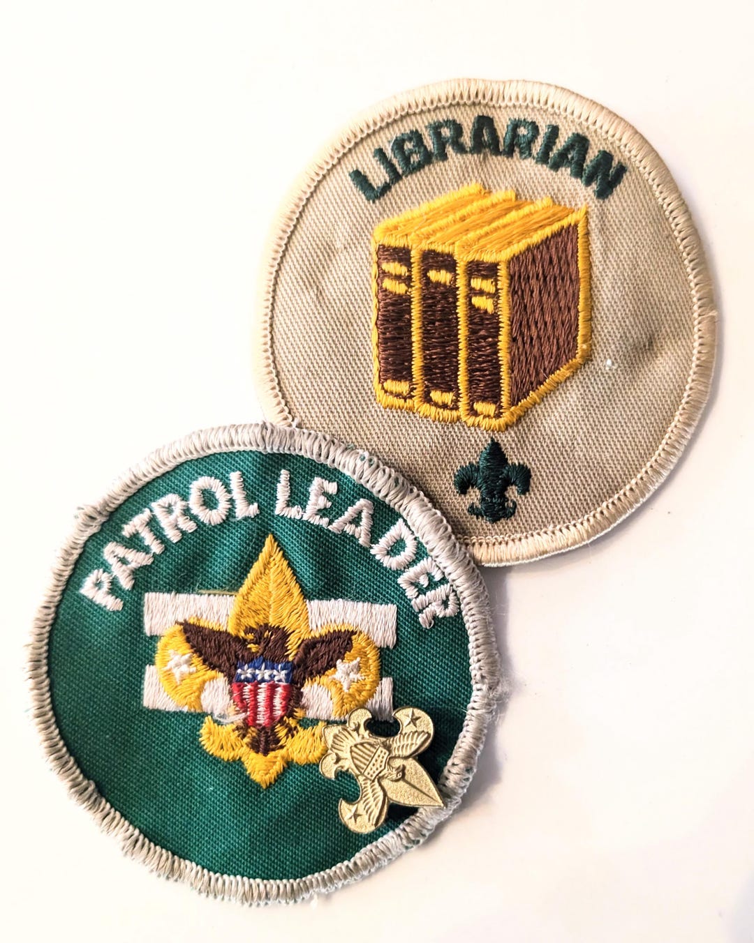 1980s, THREE, Vintage Boy Scout Patches, Vintage BSA Pin, Patrol Leader ...