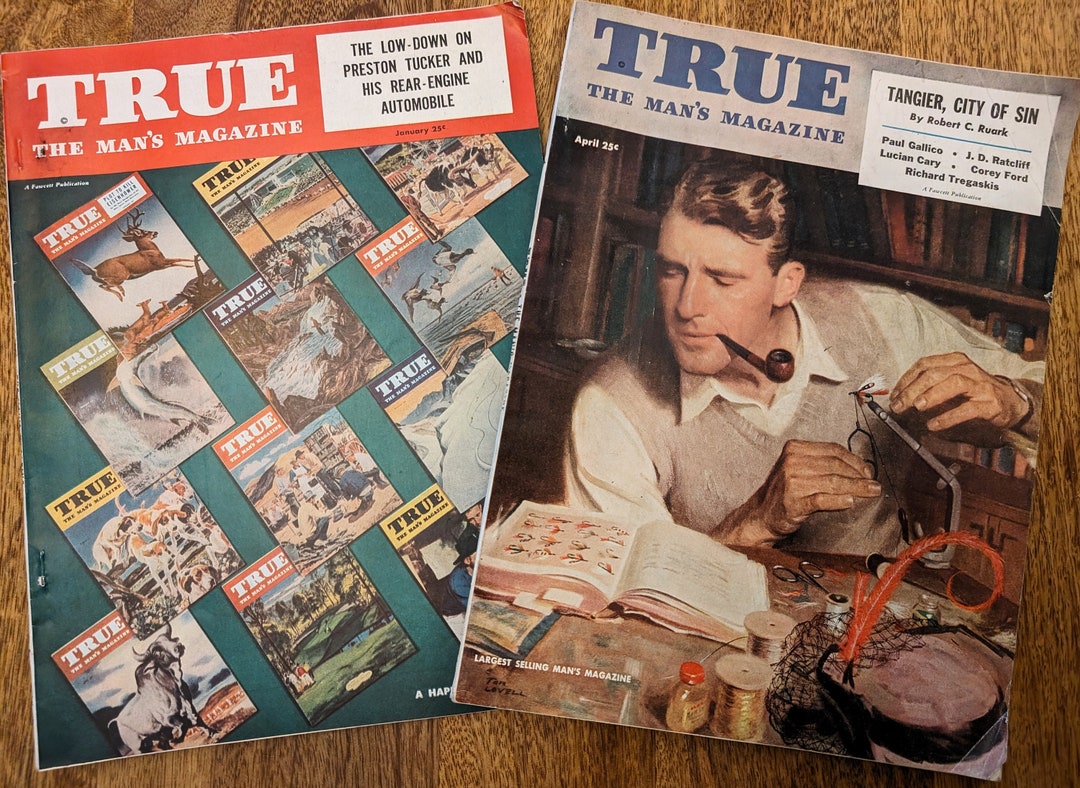 TWO Vintage Magazines, 1949, true Man's Magazine, Vintage Men's ...