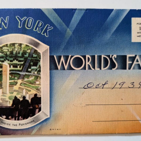 1939 Worlds Fair Postcards - Etsy
