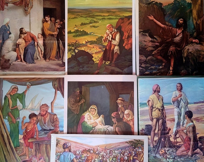 1960s 14 Religious Vintage Prints Artwork, Christian and Catholic Gift ...