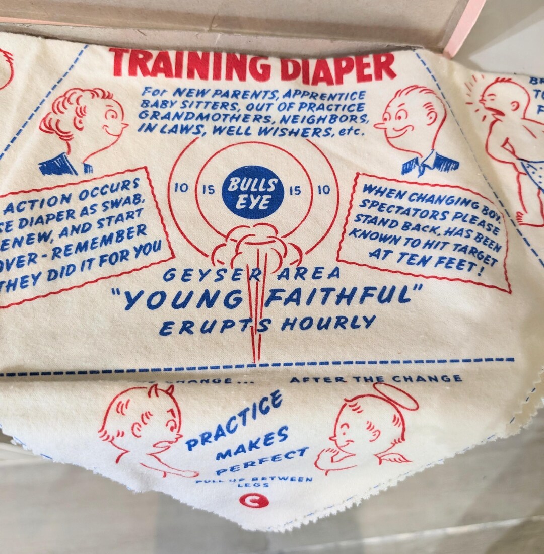 1951, Novelty Diaper, Cloth, training Diaper for Expectant Fathers, Mid ...