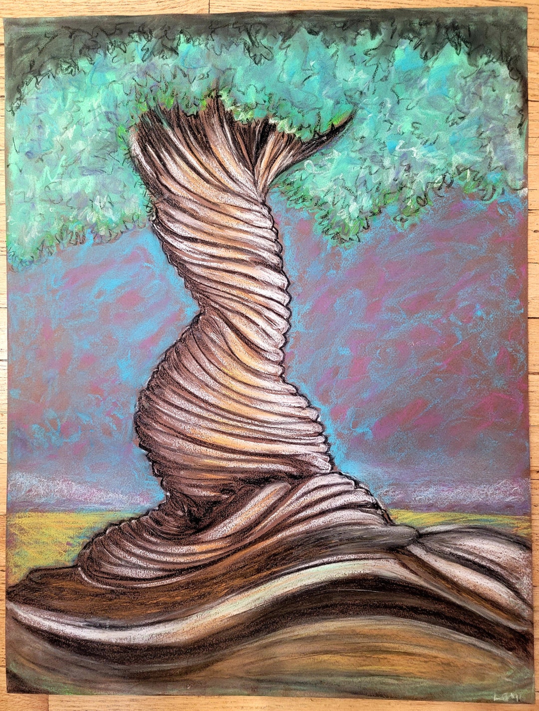 Original Art, Twisty Tree, Surrealism Art, Fine Art Collectors Gift ...