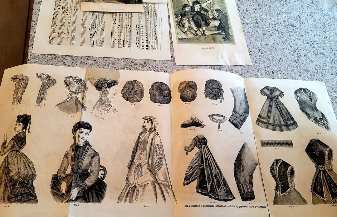 1869 18 Antique Prints Godey's Lady's Book and - Etsy