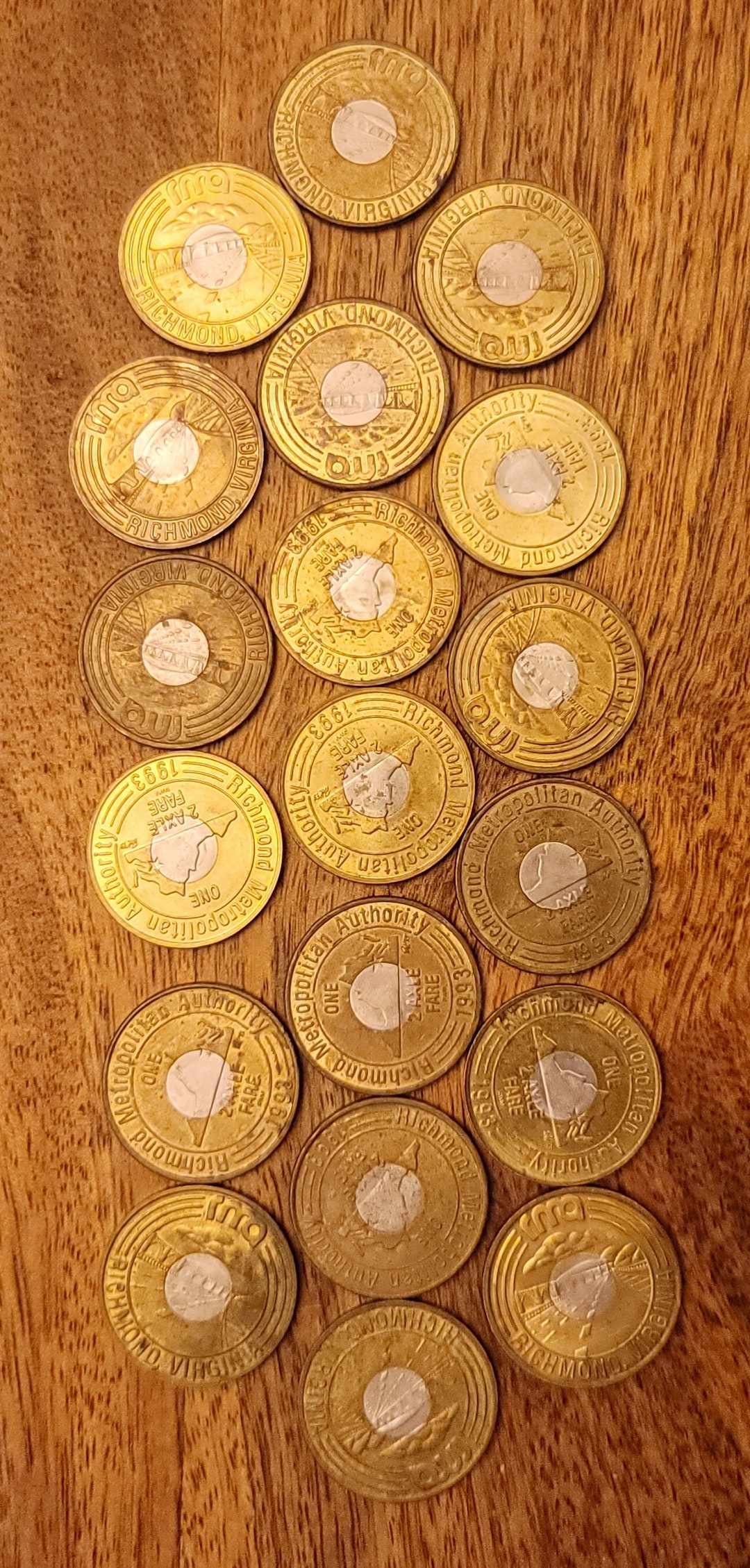 18 Vintage Coins 1993 Virginia Transit Tokens Richmond Metro - Etsy