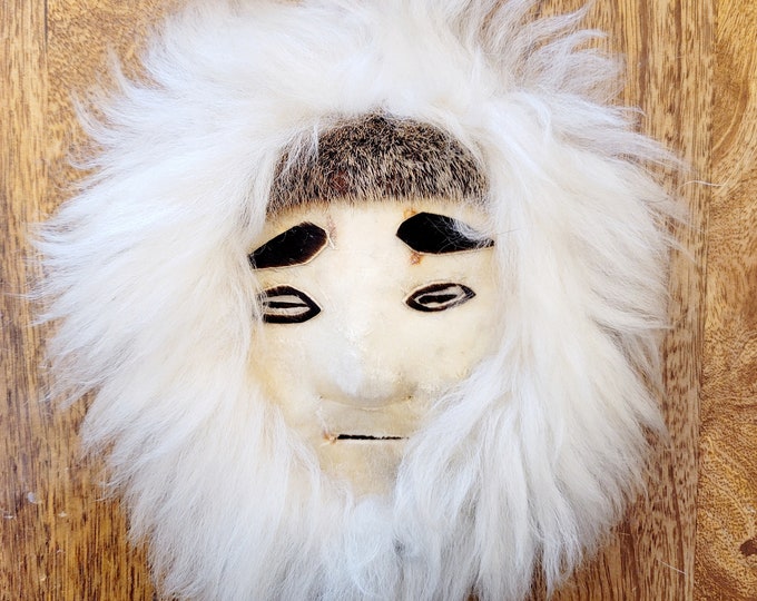 Vintage Alaskan Inuit Caribou Skin Mask Handmade Nunamiut - Etsy