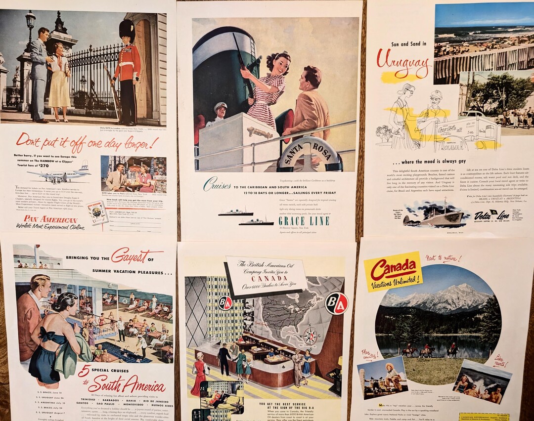 1951, NINE, Vintage Travel Ads, Vintage Art Prints, Vintage Photography ...