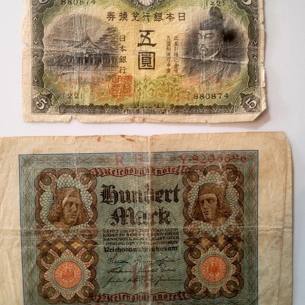 Japanese Ww2 Paper Money - Etsy