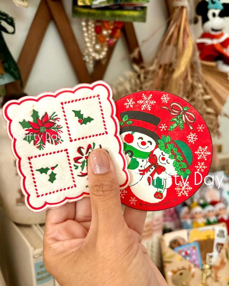 Digital Download: Vintage Holiday Coasters for Junk Journals - Etsy