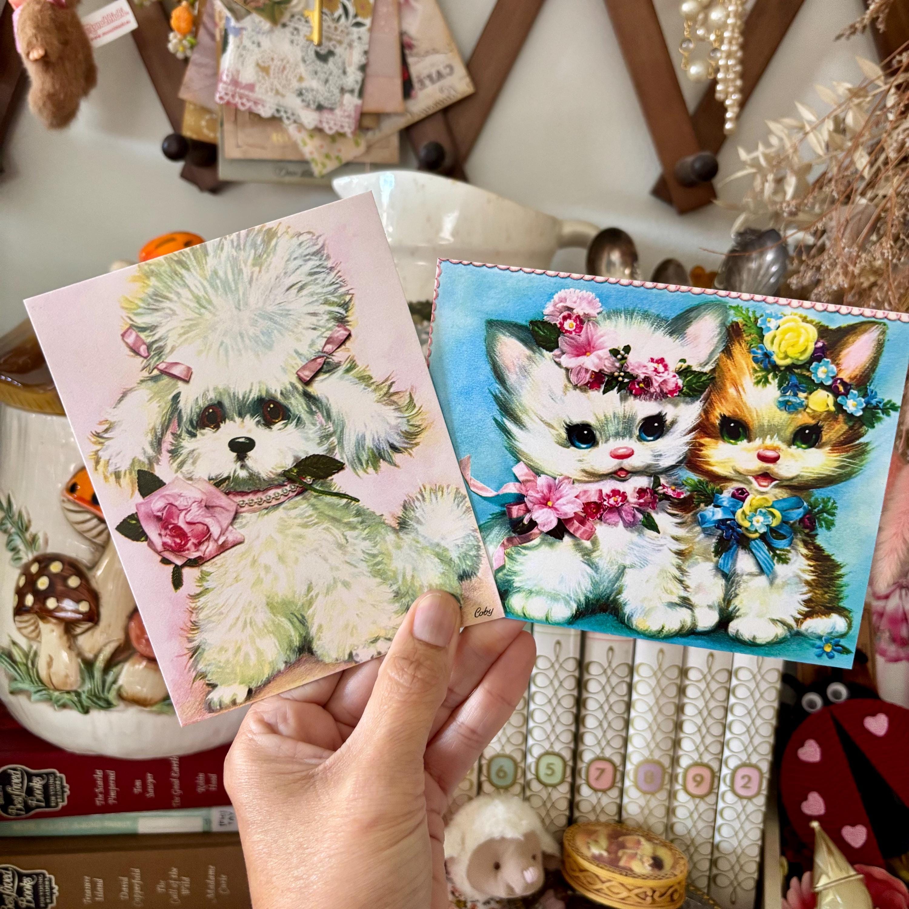 Pastel Pets Postcard Pack - Etsy