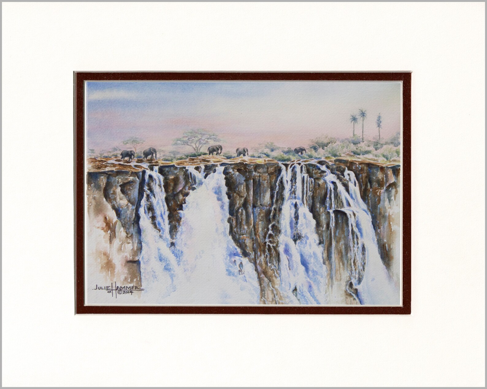 Victoria Falls Watercolor Art Print - Etsy