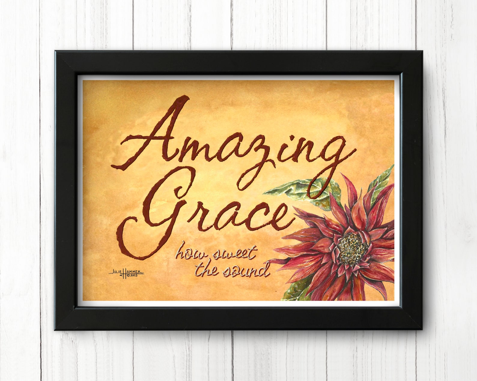 Amazing Grace Watercolor Art Print - Etsy Norway