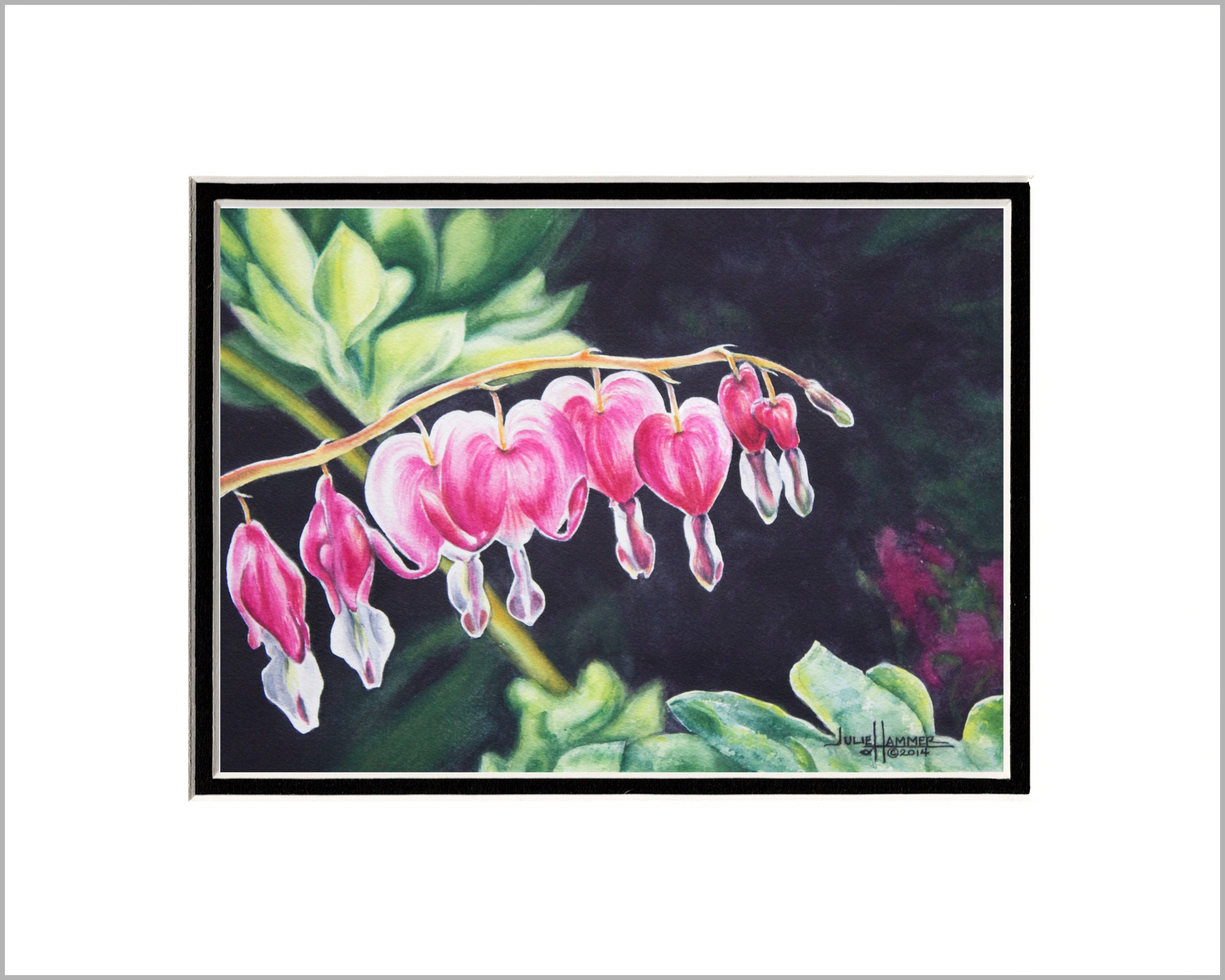 Bleeding Heart Watercolor Art Print - Etsy