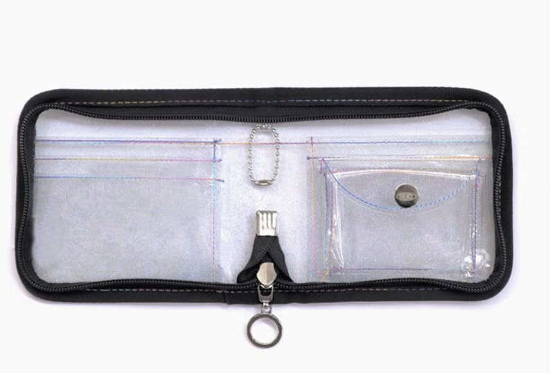 Korean Style Clear PVC Glitter Wallet With Rainbow Stitch / - Etsy Canada