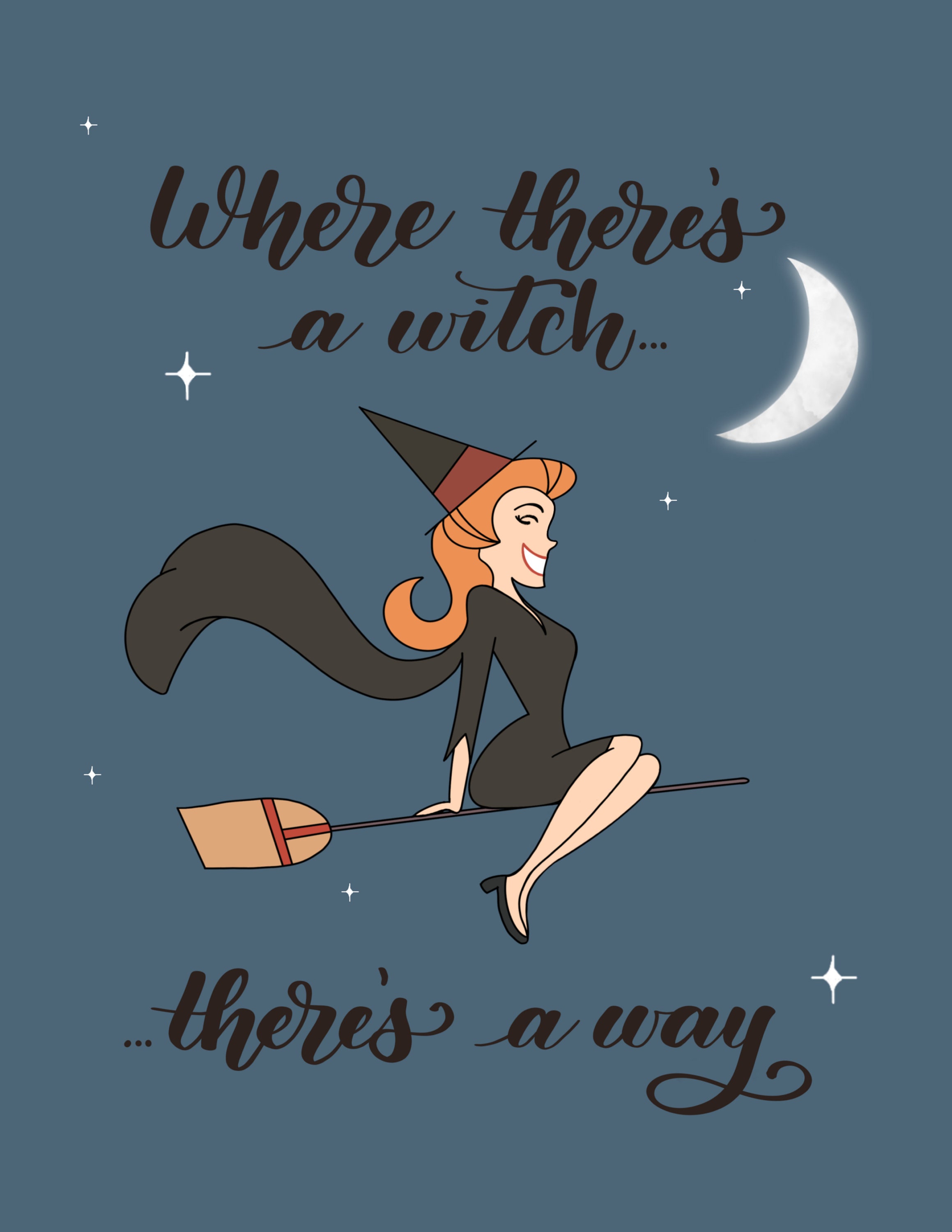 Bewitched Illustration / Calligraphy (print-at-home) - Etsy