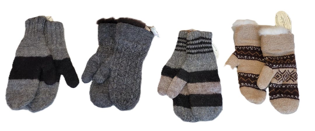 Super Warm Alpaca Mitts - Etsy