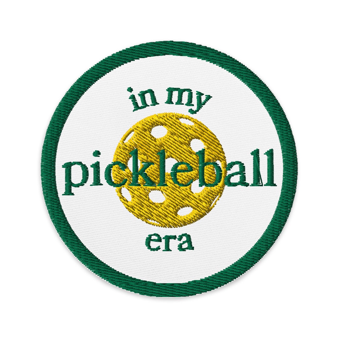 In My Pickleball Era Iron-on/sew-on Round Embroidered Patch Colorful ...