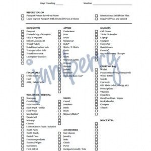 International Travel Checklist for Women • Simple Packing List ...
