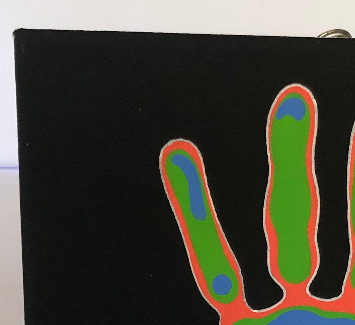 Thermal Handprint Hand Painted Painting - Etsy