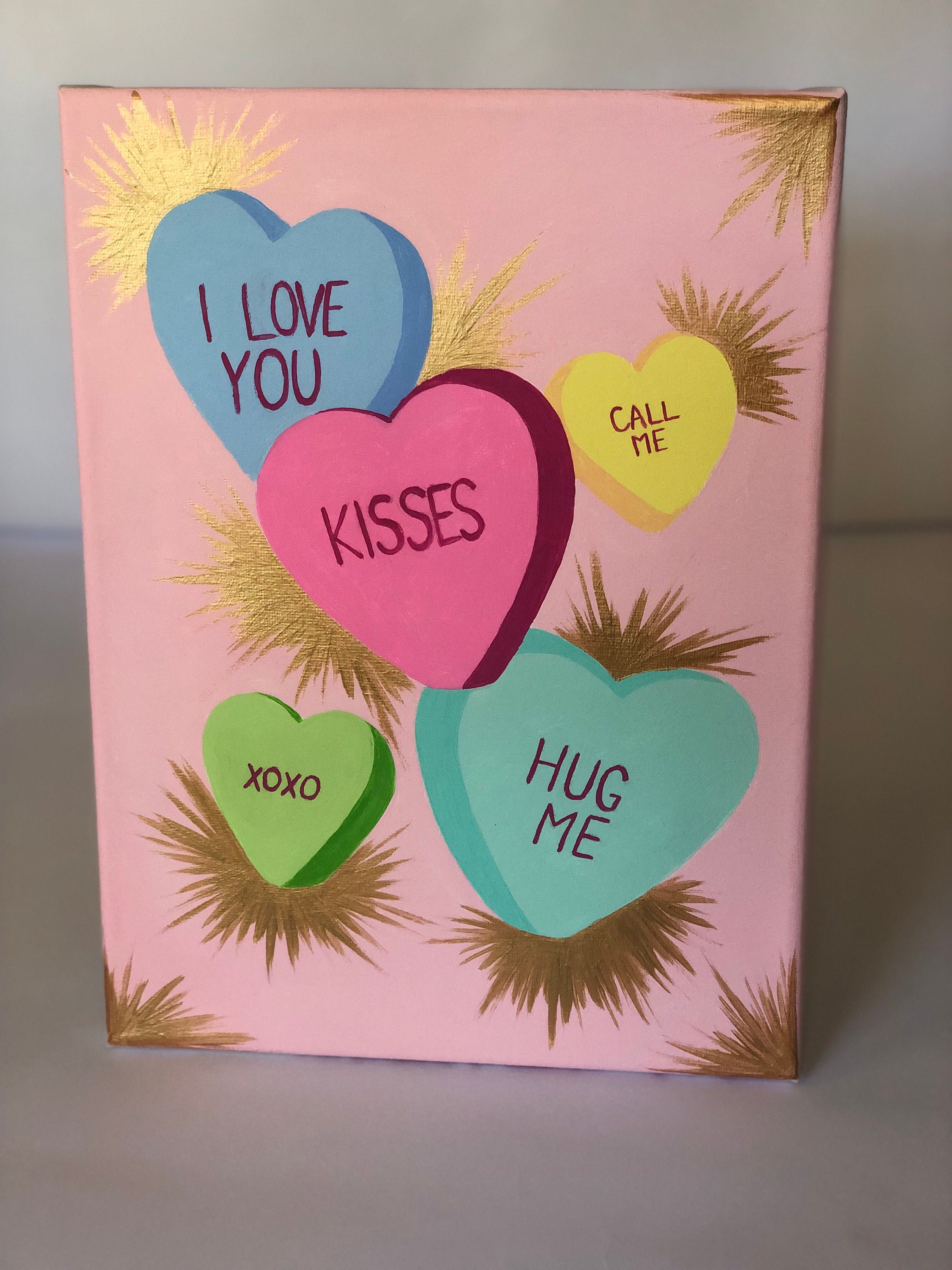 Valentines Surprise Hand Painted Painting - Etsy