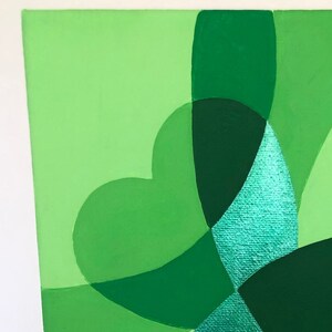 Abstract Shamrock Hand Painted Painting - Etsy