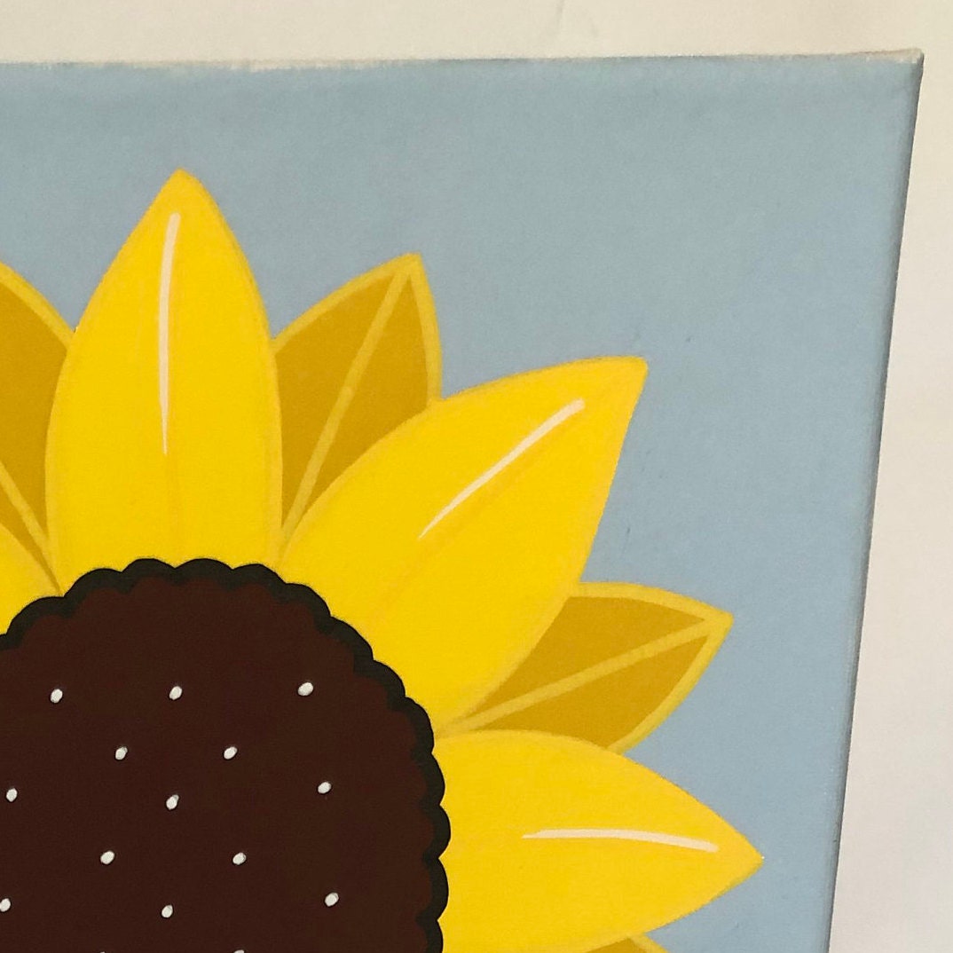 Sunflower Hand Painted Painting - Etsy