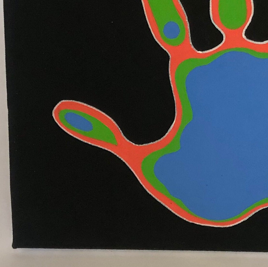 Thermal Handprint Hand Painted Painting - Etsy