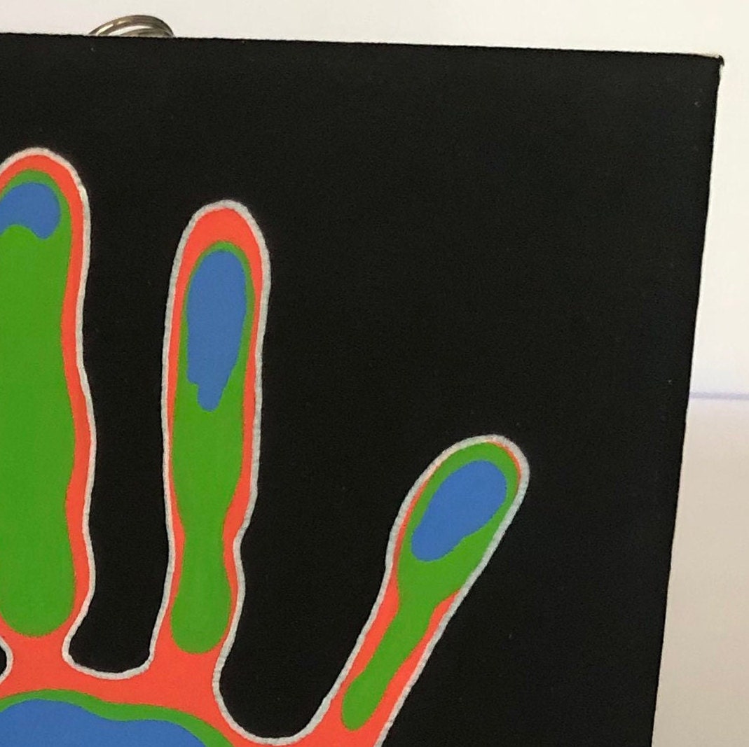 Thermal Handprint Hand Painted Painting - Etsy