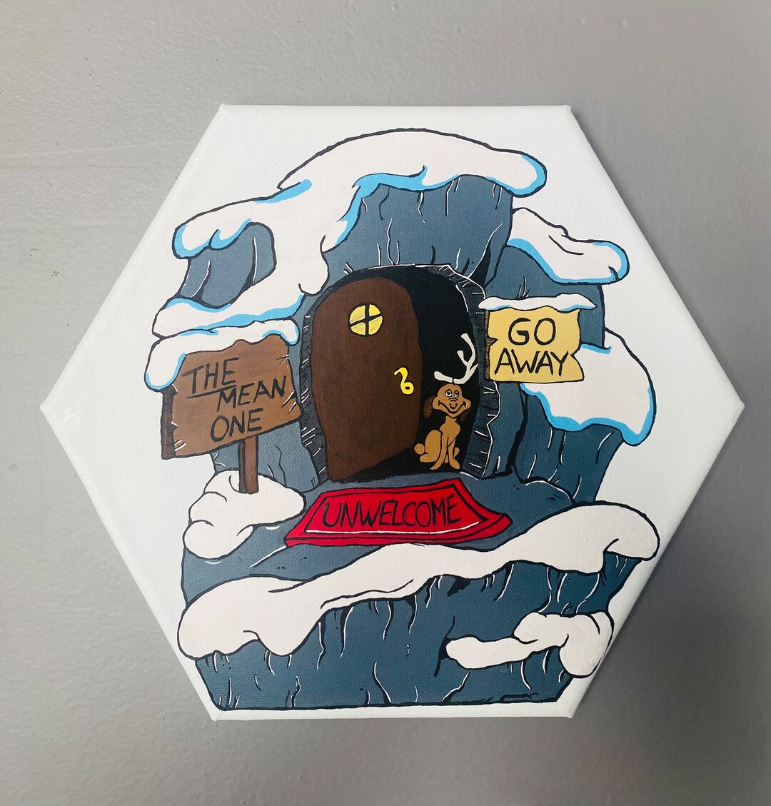 Grinch Home Decor Painting - Etsy