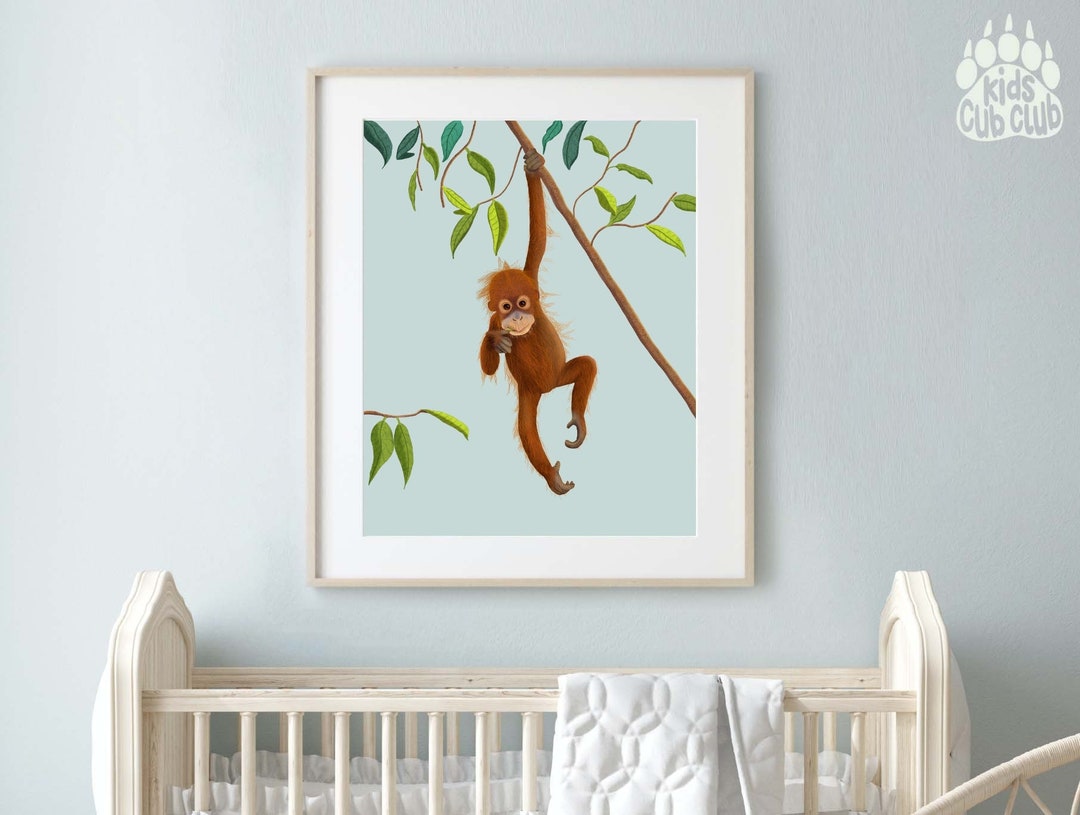 Orangutan Print - Choose Your Color | Orangutan Wall Art, Orangutan ...