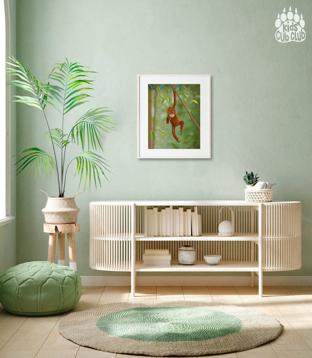 Orangutan Wall Art, Orangutan Decor, Monkey Baby Shower, Orangutan ...