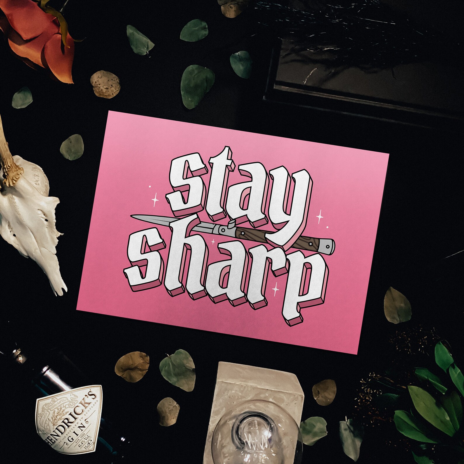 Stay Sharp Print / Dark Art Print / A4 Alternative Style Wall Art - Etsy