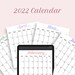 2022 Dated Calendar Editable Printable Portrait Monthly Calendar ...