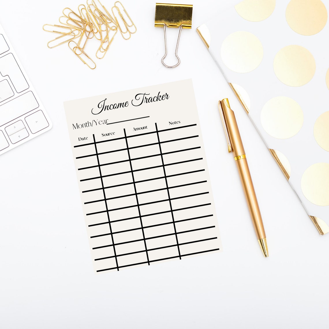 Monthly Income Tracker | Income Planner | Passive Income Tracker ...