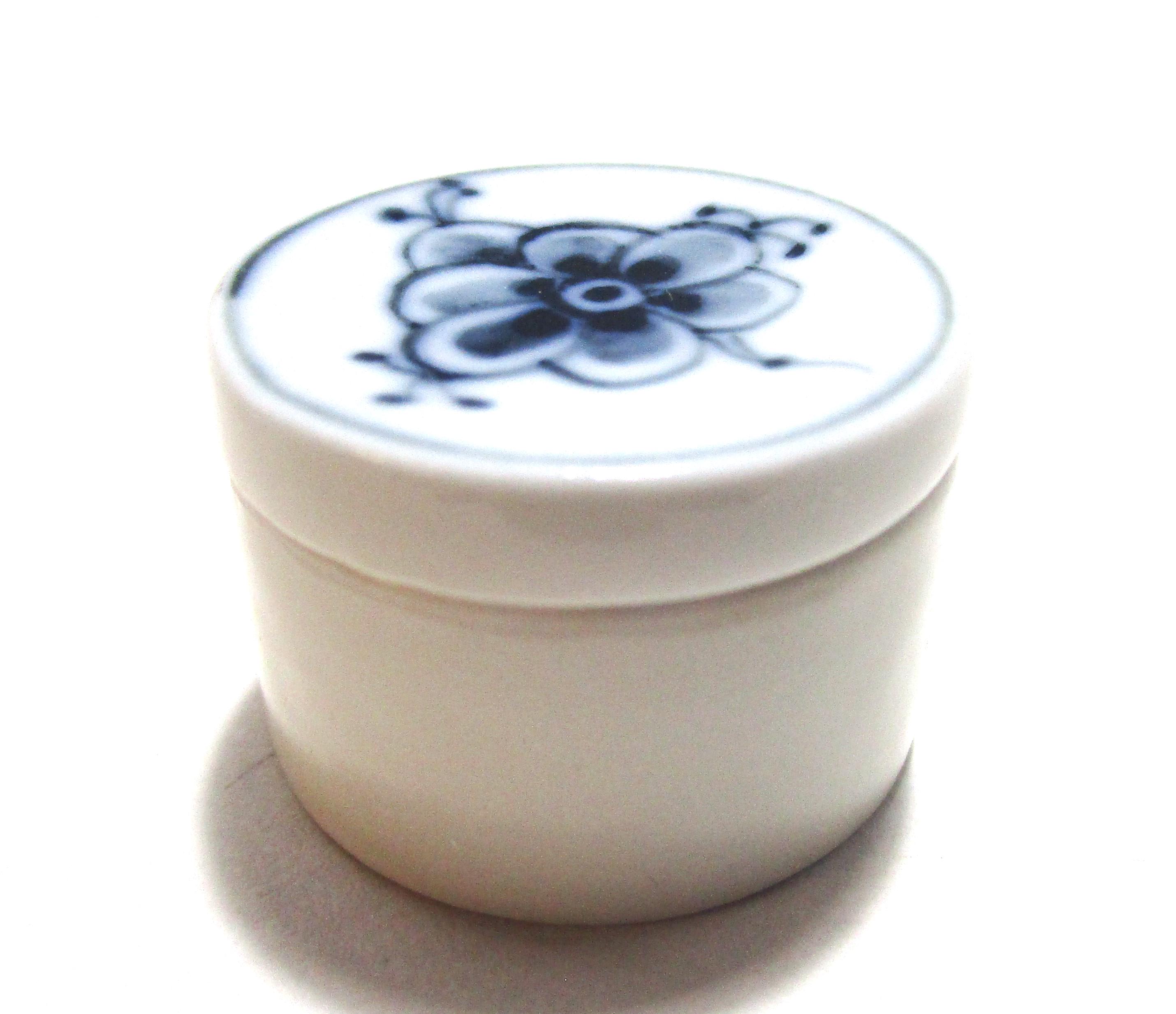 Vintage Blue & White Floral Delft Trinket Pill Box Made in Denmark - Etsy