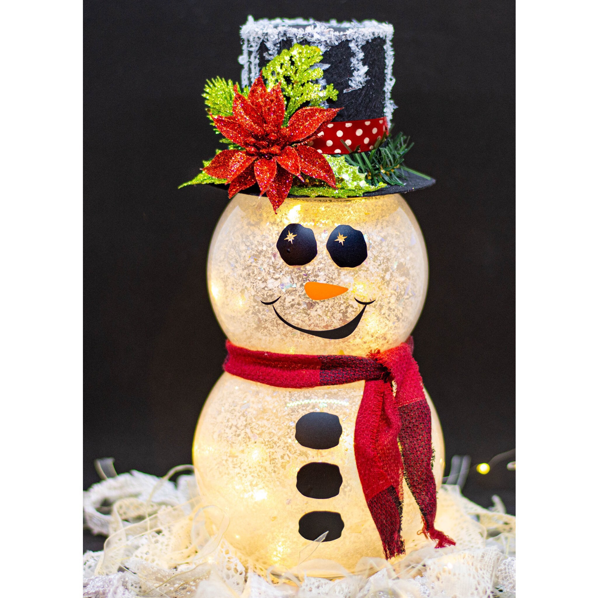 Glowing Snowman Wonderland Light up Snowman Battery - Etsy