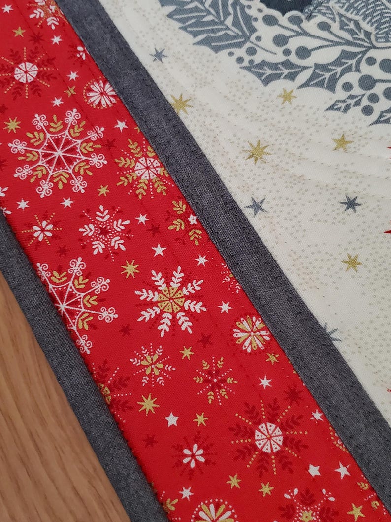 Quilted Scandinavian Style Christmas Table Runner or Wall Hanging 43" X ...