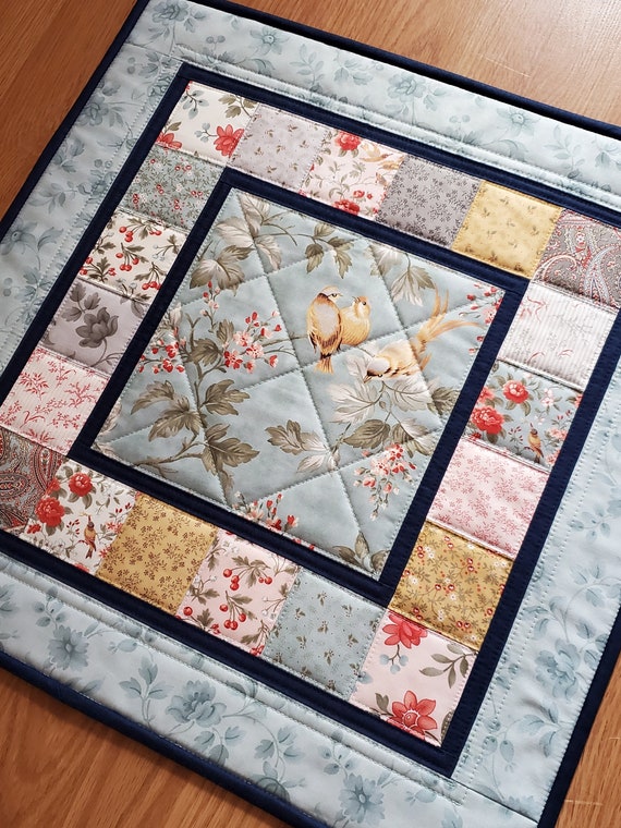 Vintage Style Quilted Table Topper 21 Table Topper - Etsy