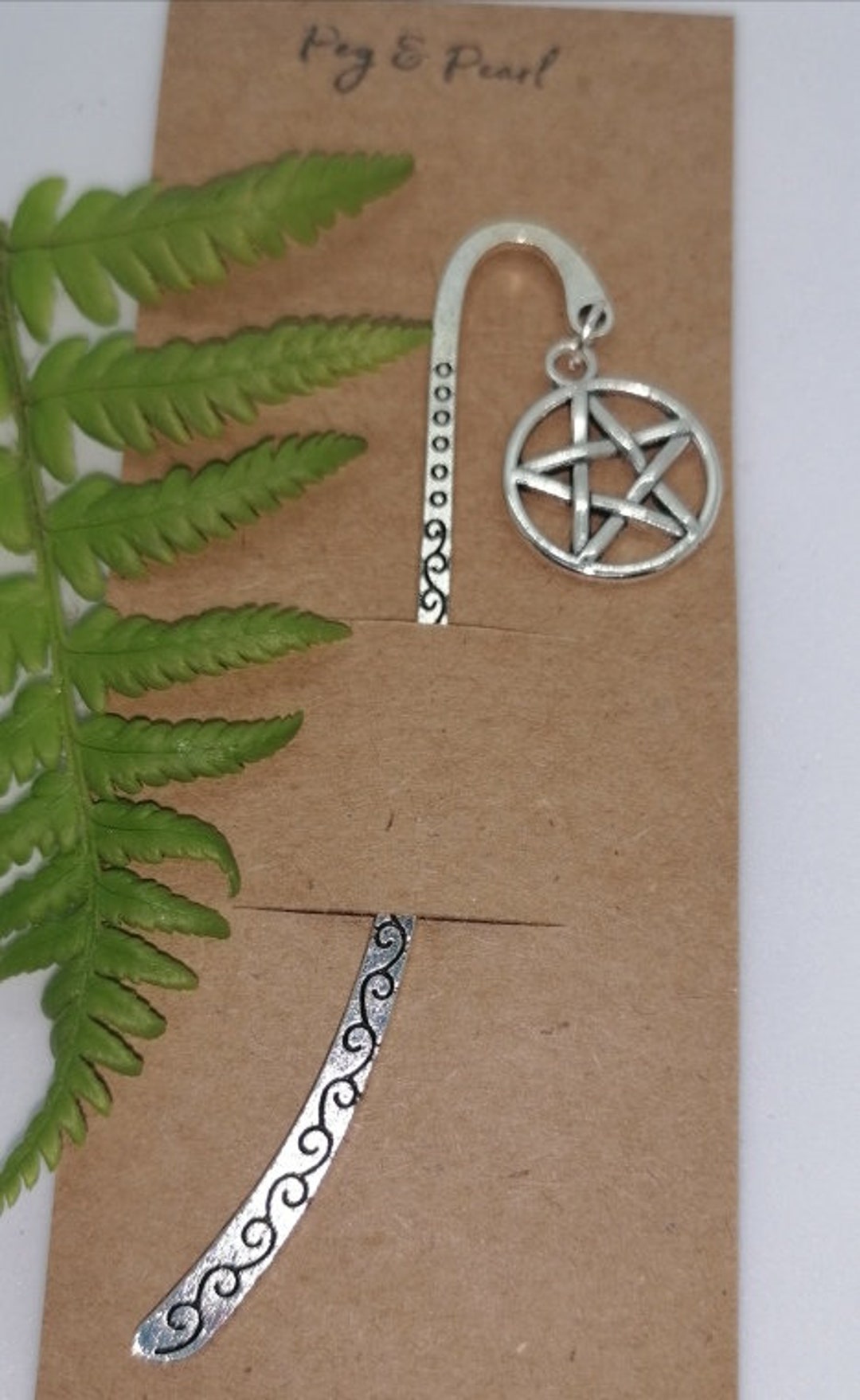 Pentacle Book Charm / pentacle bookmark / metal book mark / - Etsy ...