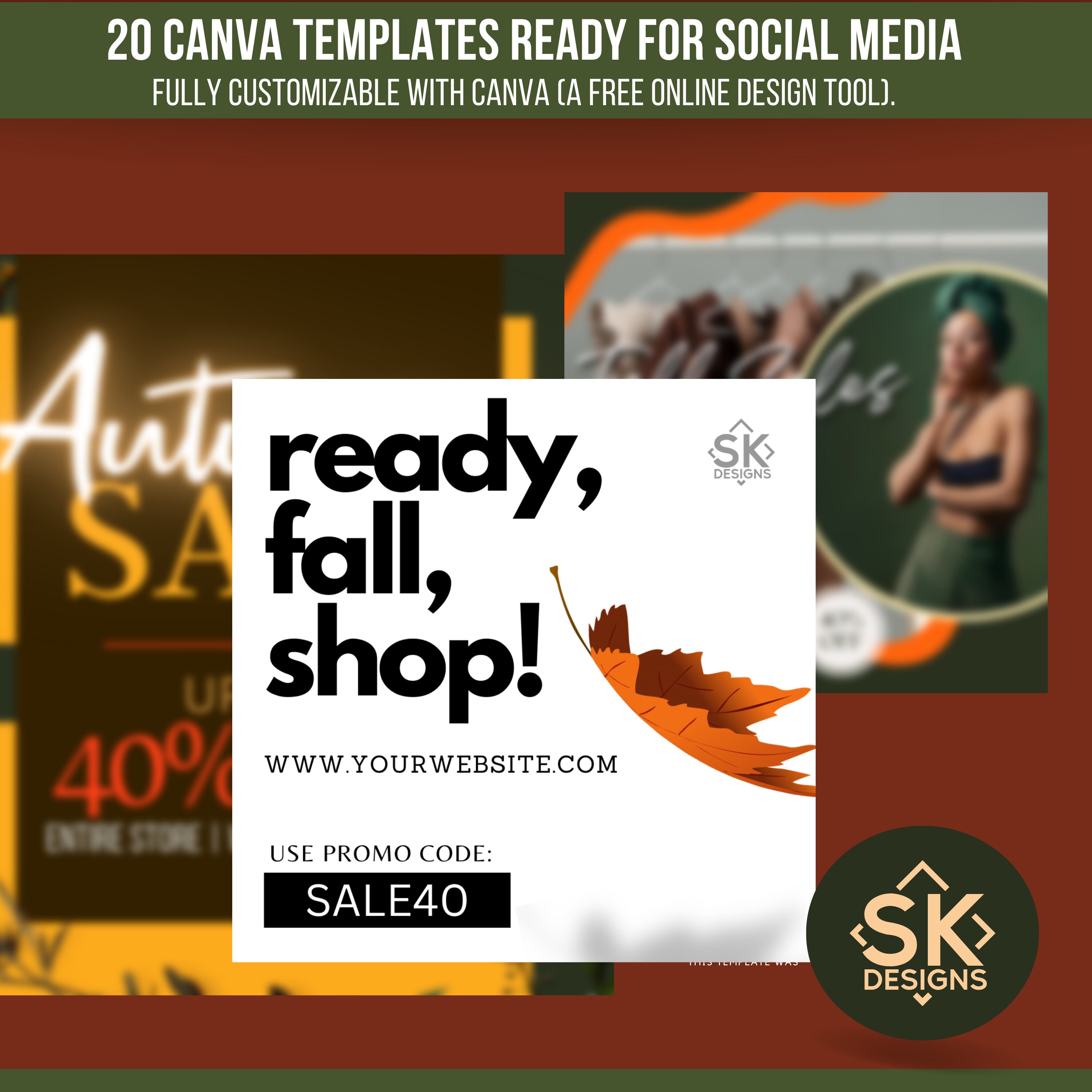Fall Flyers | Canva Fall Flyers Social Media Templates - Etsy