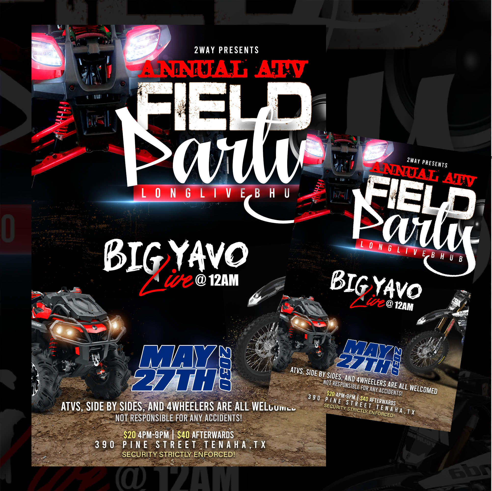 Corjl Flyer Template for Him ATV Party Flyer Dirtbike Editable Flyer - Etsy