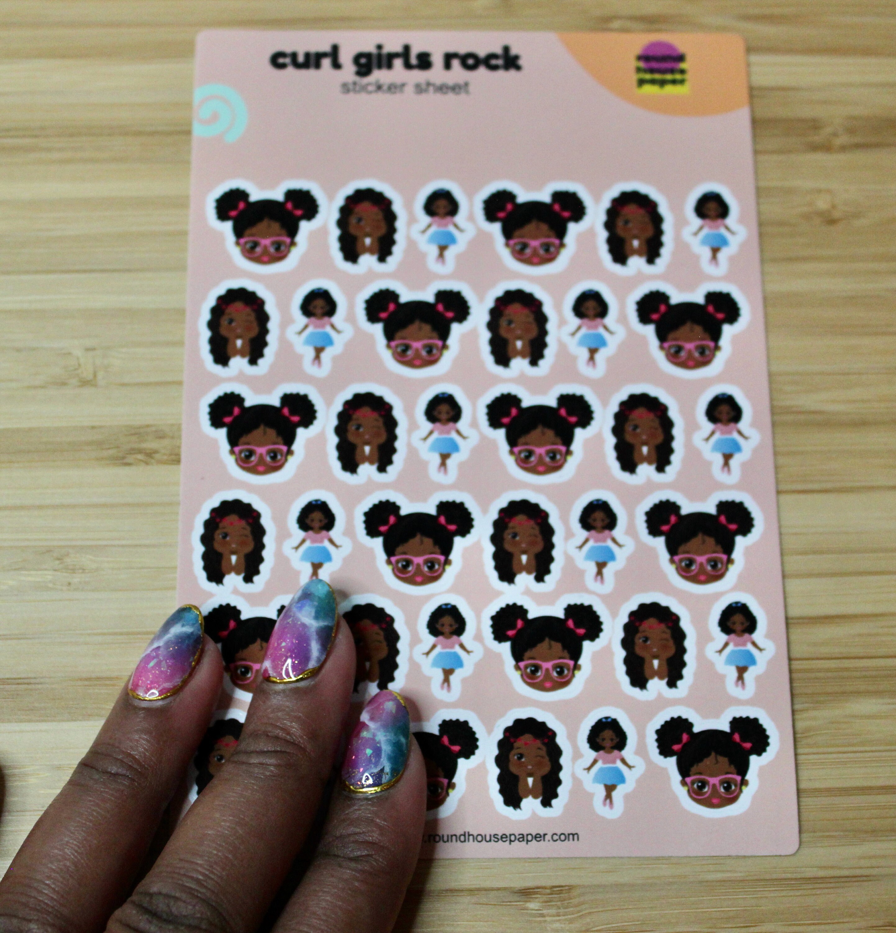 Curly Girl Sticker Set Black Girl Stickers BIPOC Diverse Stickers ...