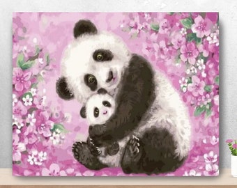 Panda Paint by Numbers - Etsy