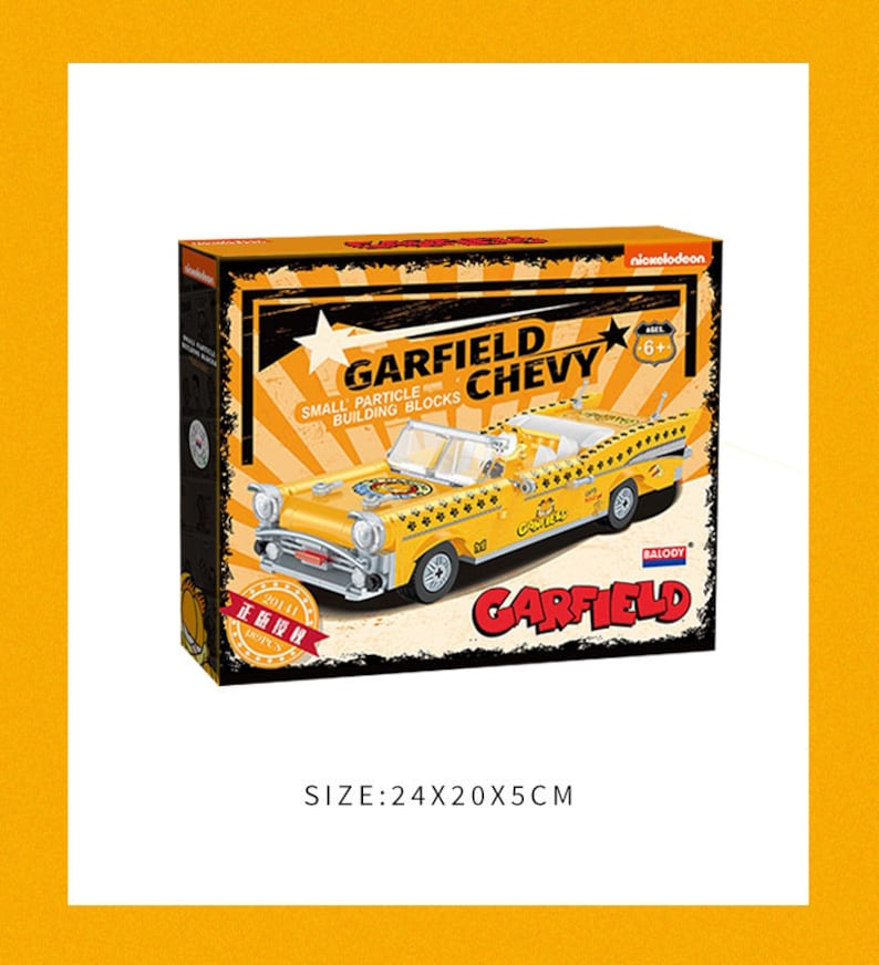 Garfield Building Blocks - Chevy Car - Officially Licensed Products - Etsy
