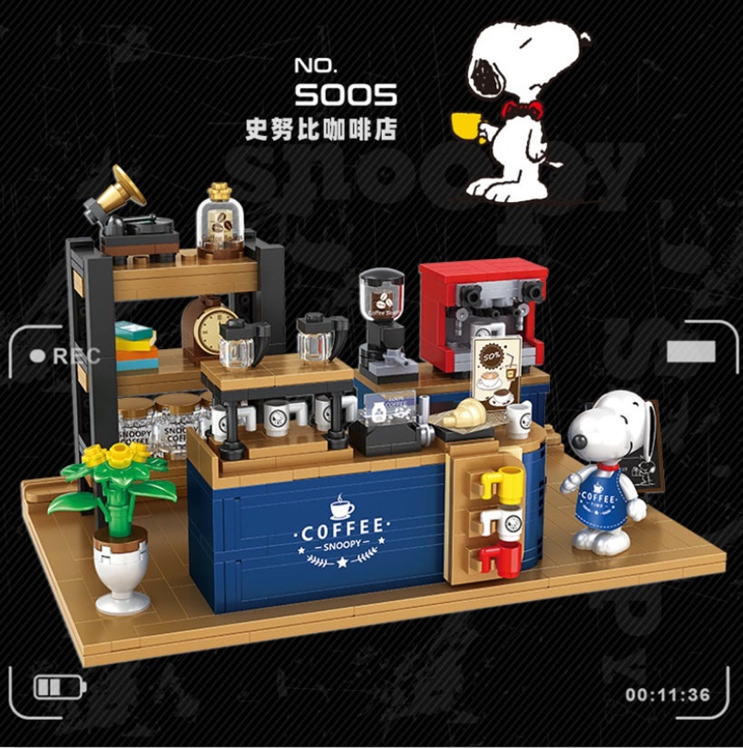 Snoopy Building Blocks - Coffee Shop - Etsy