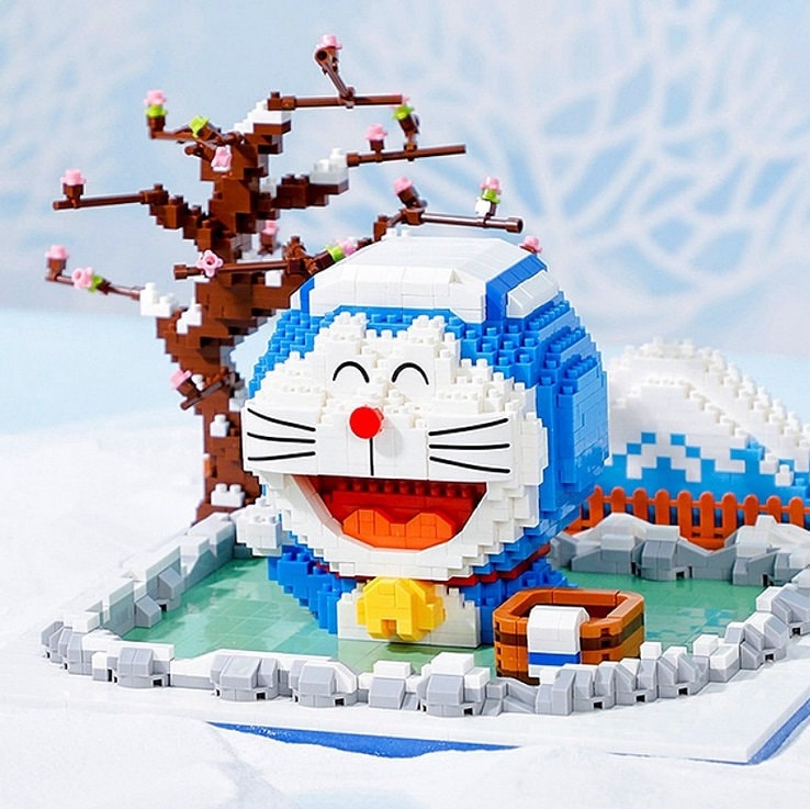 Doraemon Bathing in Hot Springs Mini Building Blocks - Etsy