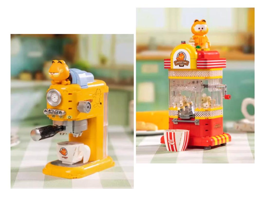 GARFIELD Mini Building Blocks - Pop Corn Machine / Coffee Machine ...