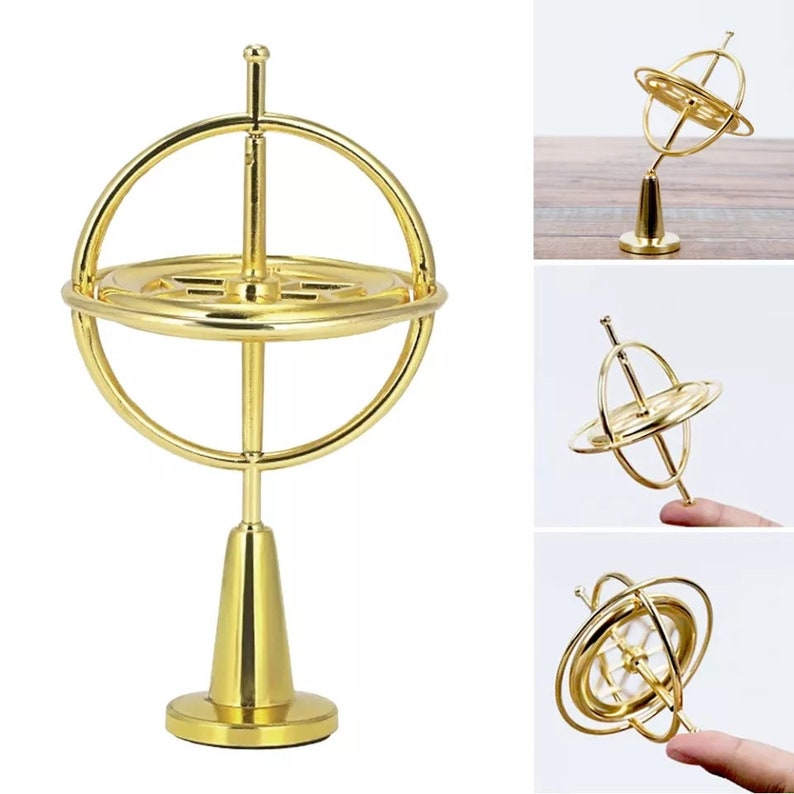 Creative Scientific Learning Metal Finger Gyroscope Gyro Top Pressure ...