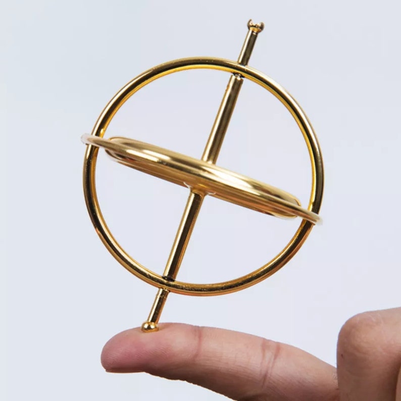 Creative Scientific Learning Metal Finger Gyroscope Gyro Top Pressure ...